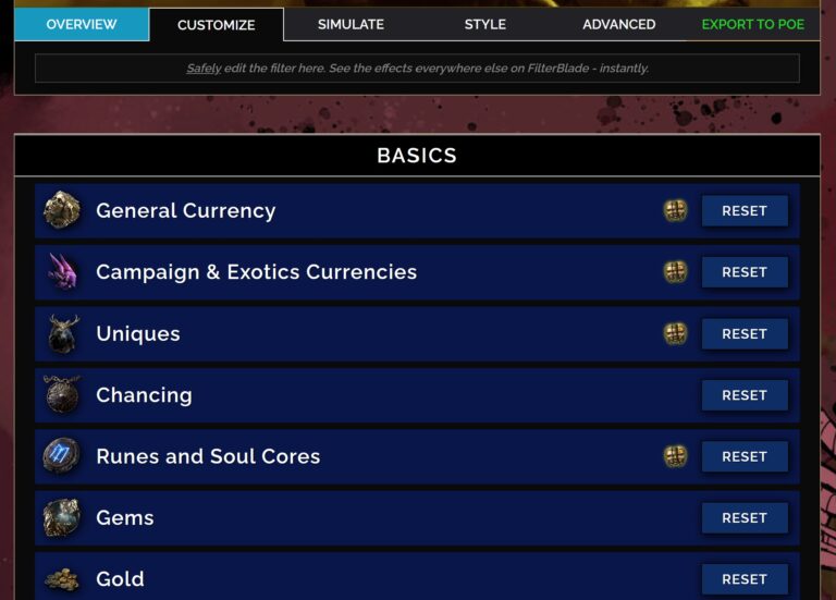Neversinkフィルターを使おう | Path of Exileのチャレンジをがんばるブログ